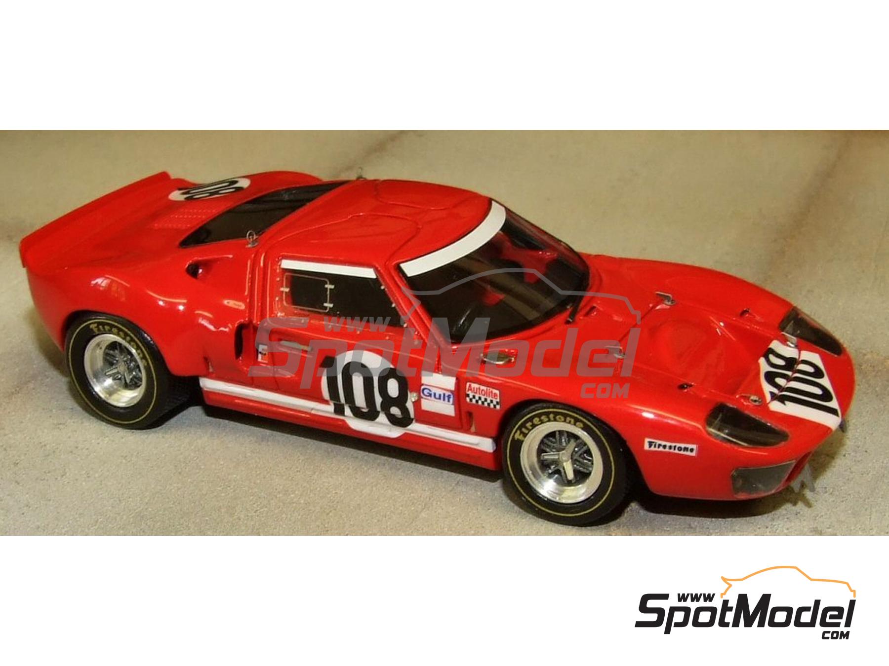 Marsh Models MM267: Car scale model kit 1/43 scale - Ford GT40 Escudería Montjuich Team #5, 11 ...